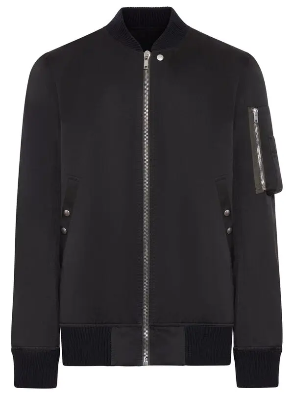 Rick Owens Padded Bomber Jacket With Zip - Black