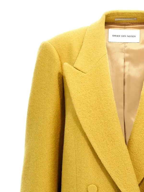 Dries Van Noten Blink Wool Blazer - Yellow