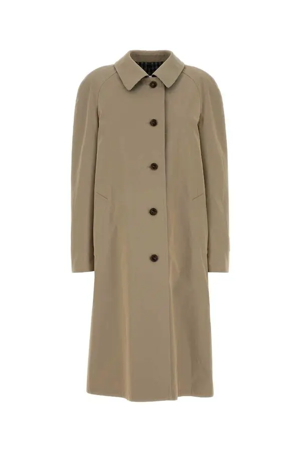 Miu Miu Beige Gabardine Reversible Trench Coat - Brown