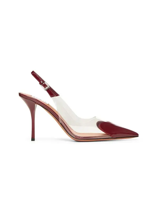 Alaïa Burgundy Le Cœur Slingback Pumps - Multicolor