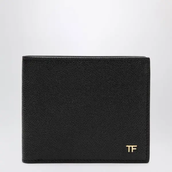 TOM FORD T-line Bi-fold Leather Wallet - Black