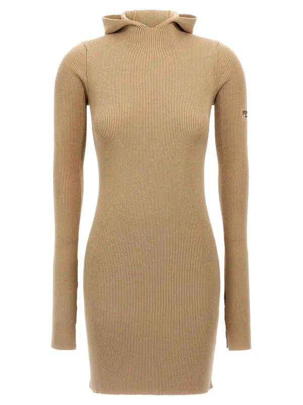 Fendi Hooded Dress - Cream