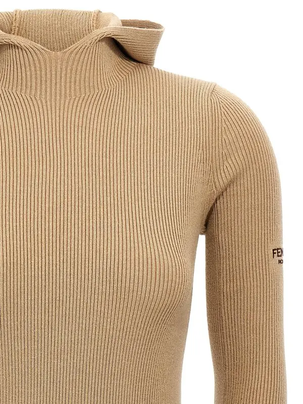 Fendi Hooded Dress - Cream