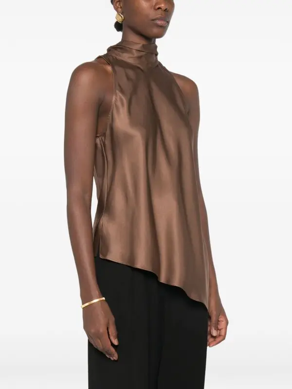 Brunello Cucinelli Silk Asymmetric Top