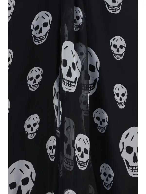 Alexander McQueen Draped Long Skull Skirt