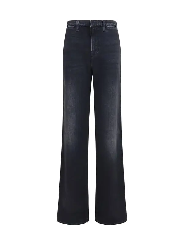 Gucci Stretch Cotton Jeans With Web Stripe - Black