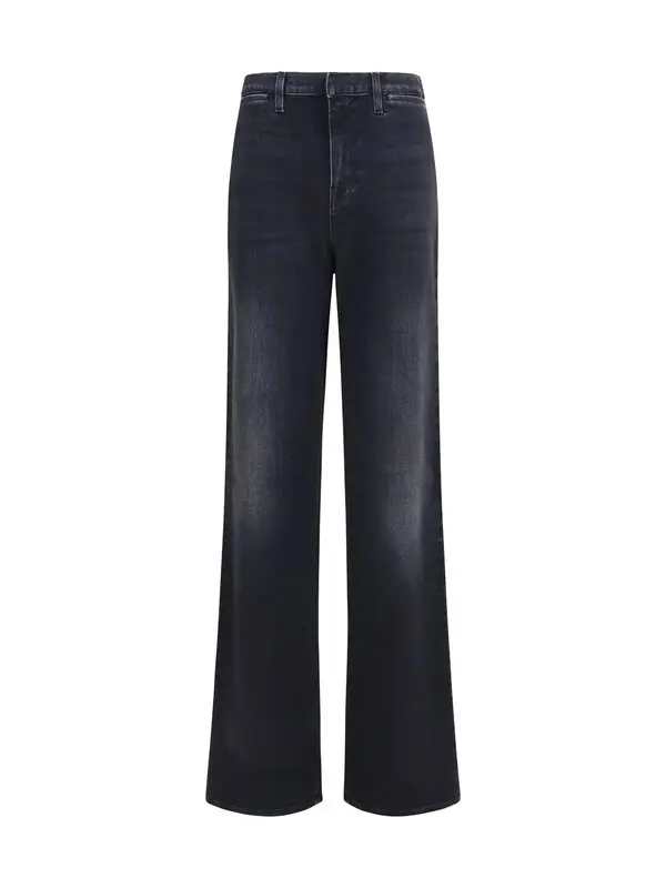 Gucci Stretch Cotton Jeans With Web Stripe - Black