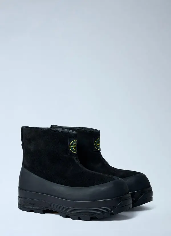 Stone Island Suede Logo Patch Boots
