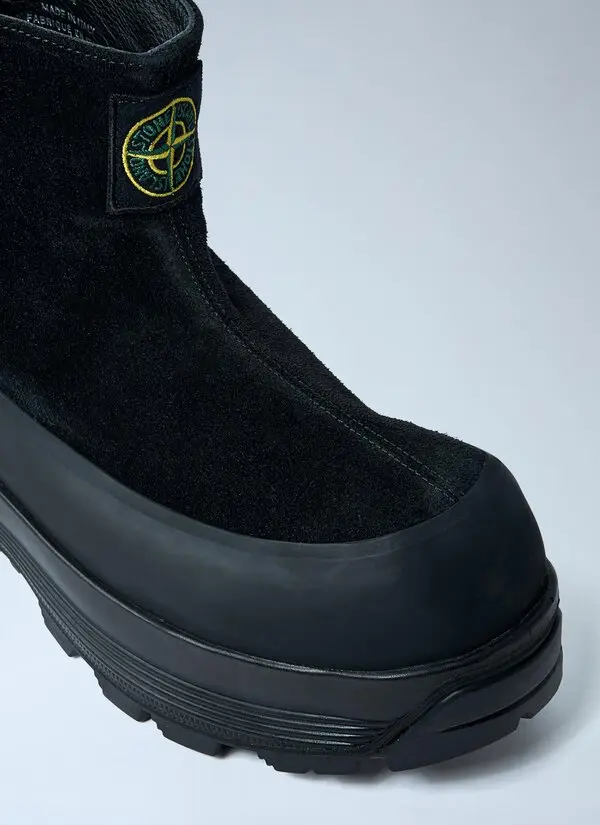 Stone Island Suede Logo Patch Boots