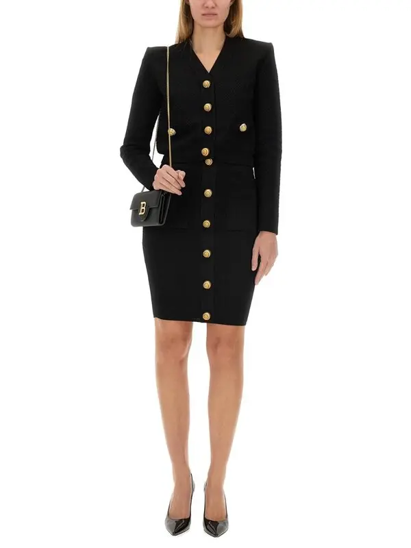 Balmain Vichy Knit Skirt