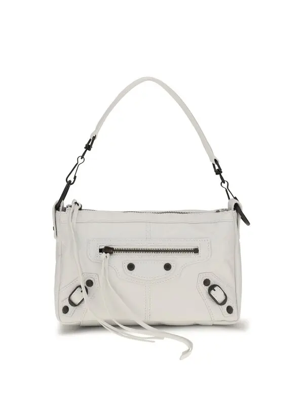 Balenciaga Le City Moto Mini Handbag - White