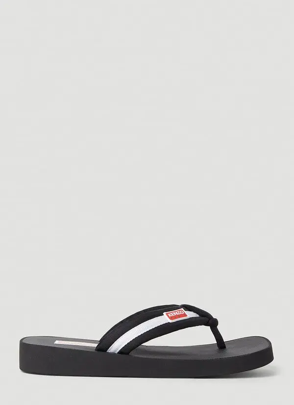 Kenzo Logo Patch Flip Flops