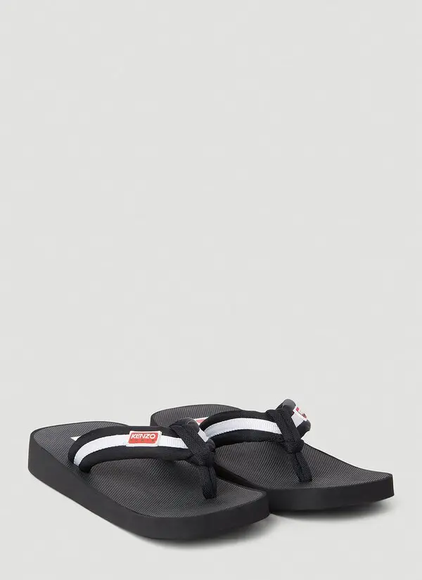 Kenzo Logo Patch Flip Flops