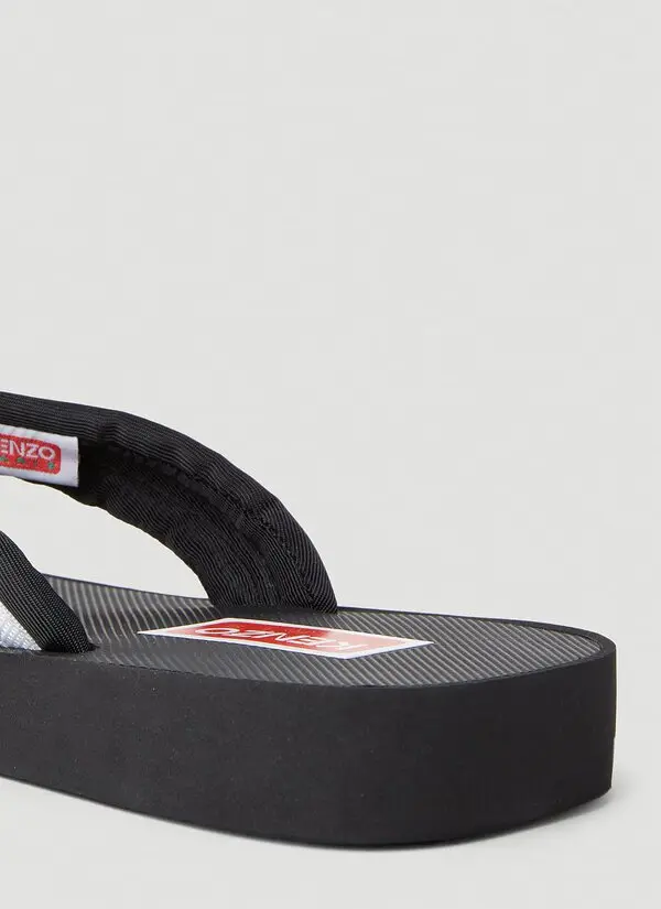 Kenzo Logo Patch Flip Flops