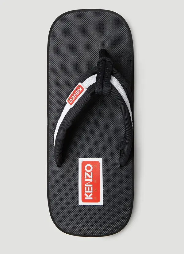 Kenzo Logo Patch Flip Flops