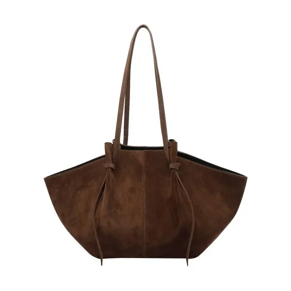 Yuzefi Large Suede Mochi Shoulder Bag