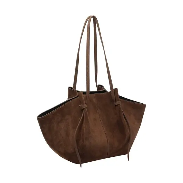 Yuzefi Large Suede Mochi Shoulder Bag