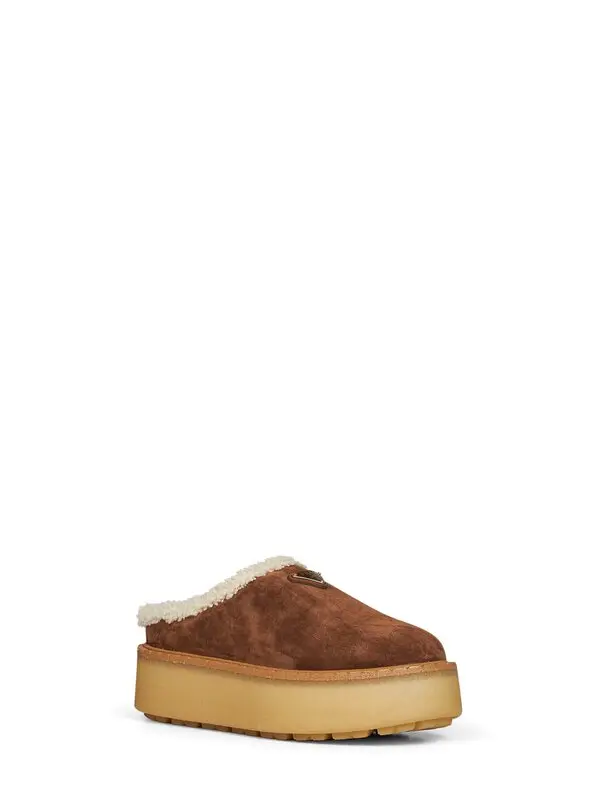 Prada Calzature Cocoa Suede Slippers