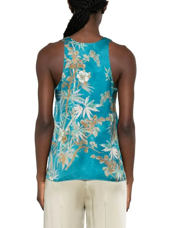 FORTE_FORTE Printed Satin Top
