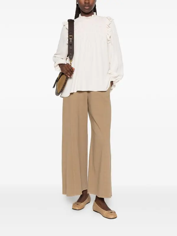 FORTE_FORTE Silk Blend Blouse - Multicolor