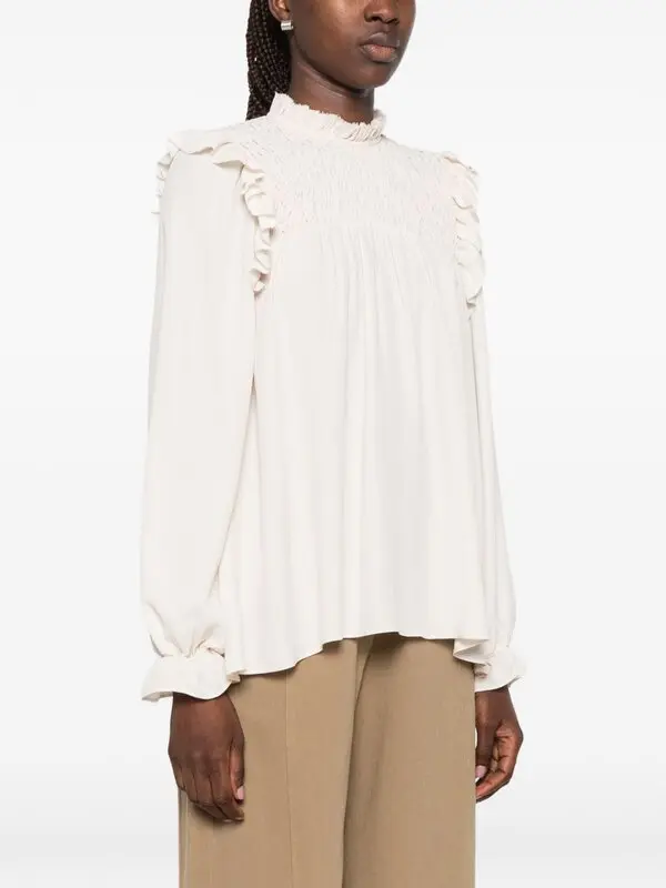 FORTE_FORTE Silk Blend Blouse - Multicolor