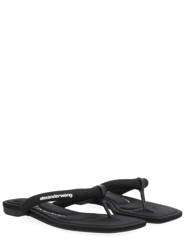 Alexander Wang Jenna Tubular Thong Sandals - Black