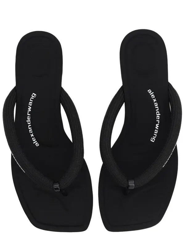 Alexander Wang Jenna Tubular Thong Sandals - Black