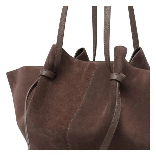 Yuzefi Large Suede Mochi Shoulder Bag