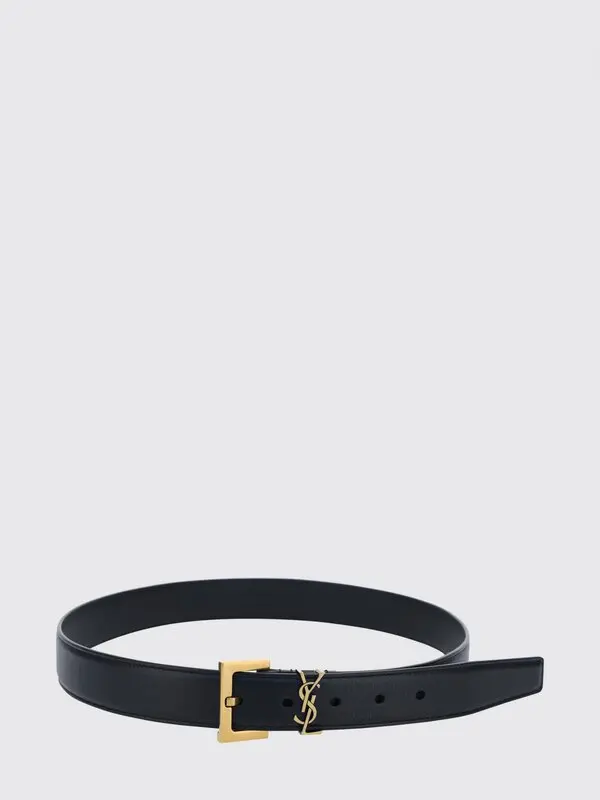 Saint Laurent Cassandre Belt In Leather
