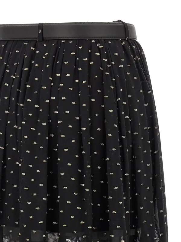 SELF-PORTRAIT Chiffon Lace Maxi Skirt