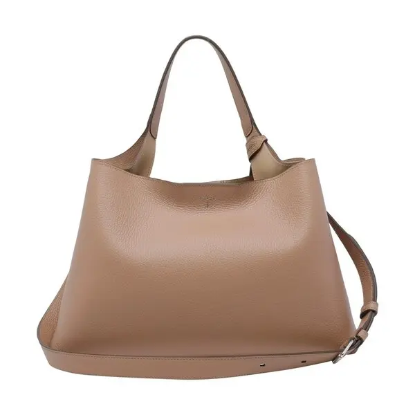 TOD'S Medium Leather Handbag With T Timeless Charm