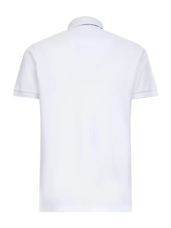 Etro White Cotton Piquet Polo Shirt