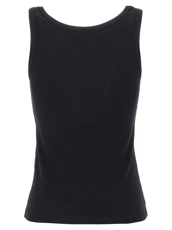 Versace 90s Vintage Logo Tank Top - Black