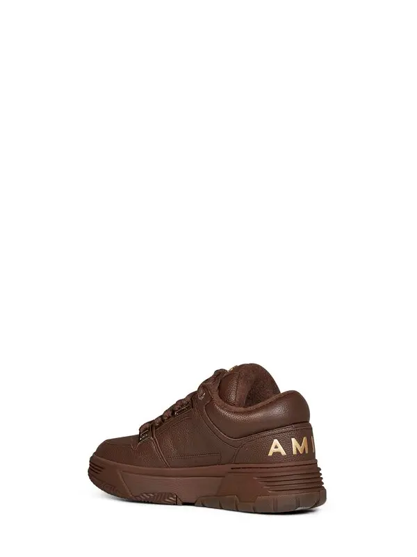 Amiri Brown Leather Chrome Ma-1 Sneakers