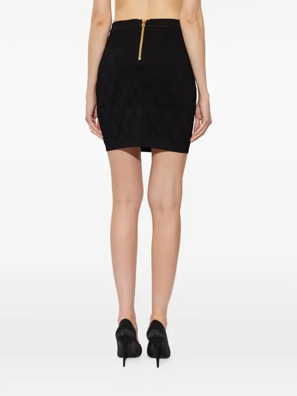 Balmain Quilted Mini Skirt - Multicolor
