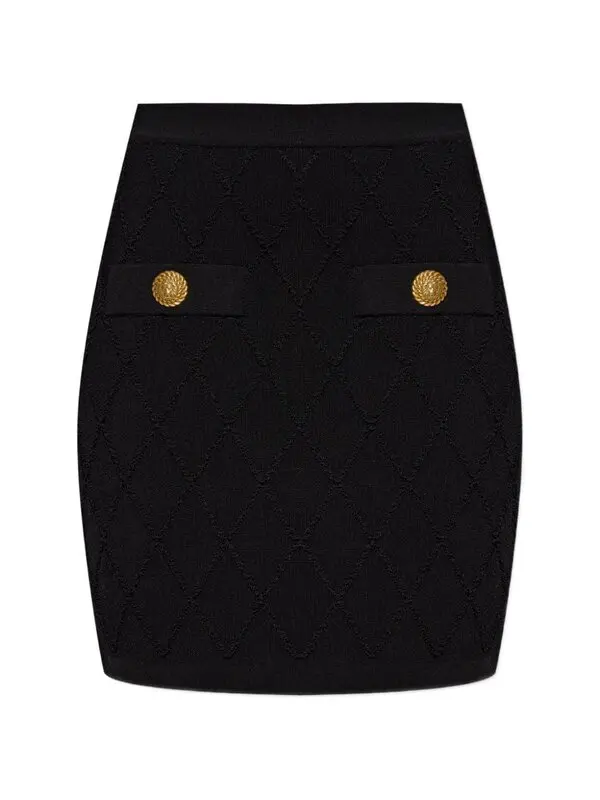Balmain Quilted Mini Skirt - Multicolor