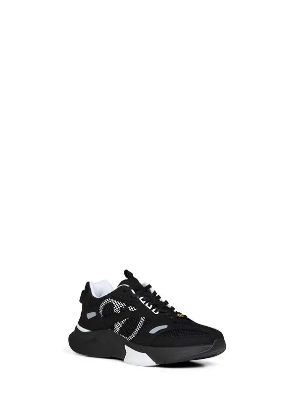 Valentino Garavani Mesh And Suede Sneakers - Multicolor