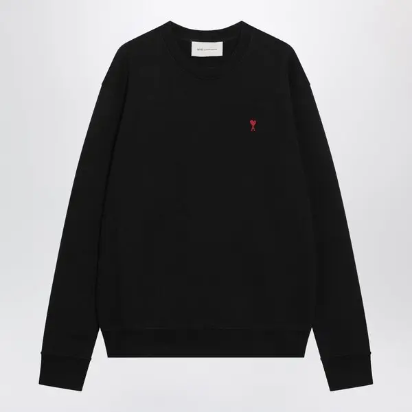 AMI Paris De Coeur Sweatshirt - Black