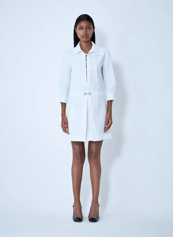 Gucci Cotton Poplin Shirt With Horsebit Hardware - White