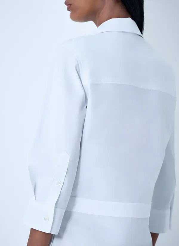 Gucci Cotton Shirt With Horsebit Hardware - White