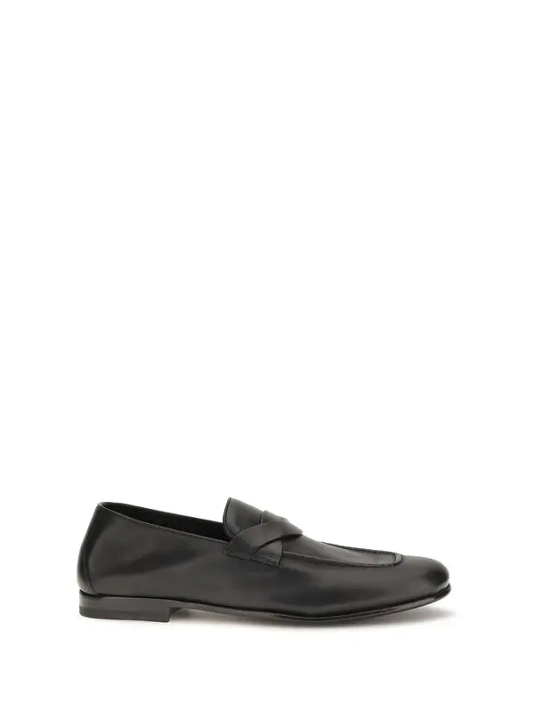 TOM FORD Gigi Loafers With Woven Strap - Black
