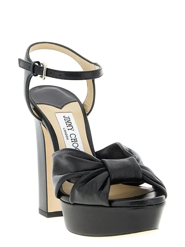 JIMMY CHOO Heloise Platform Sandals - Black