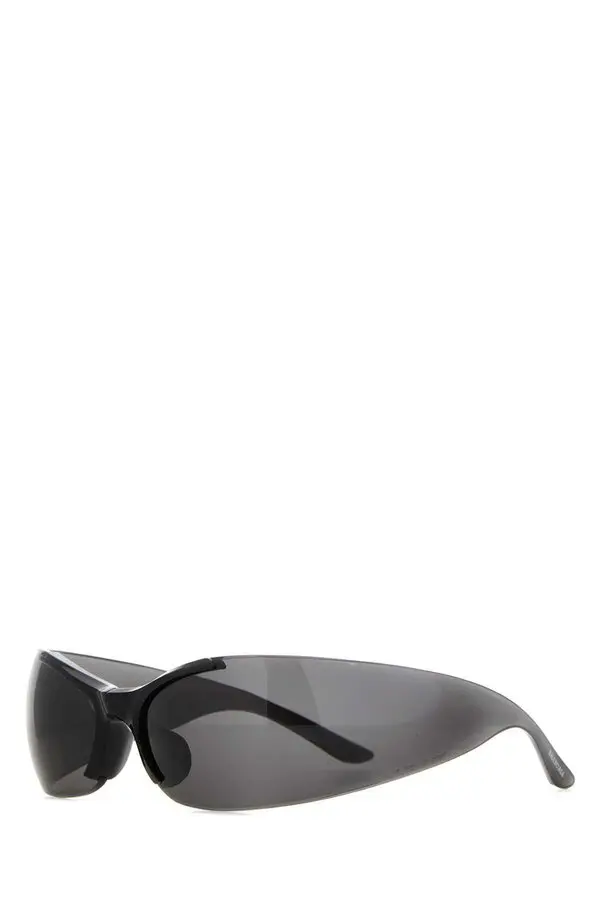 Balenciaga Nylon Afterhour Oval Sunglasses - Black