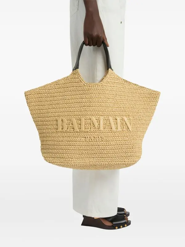 Balmain Large Crochet Tote Bag - Multicolor