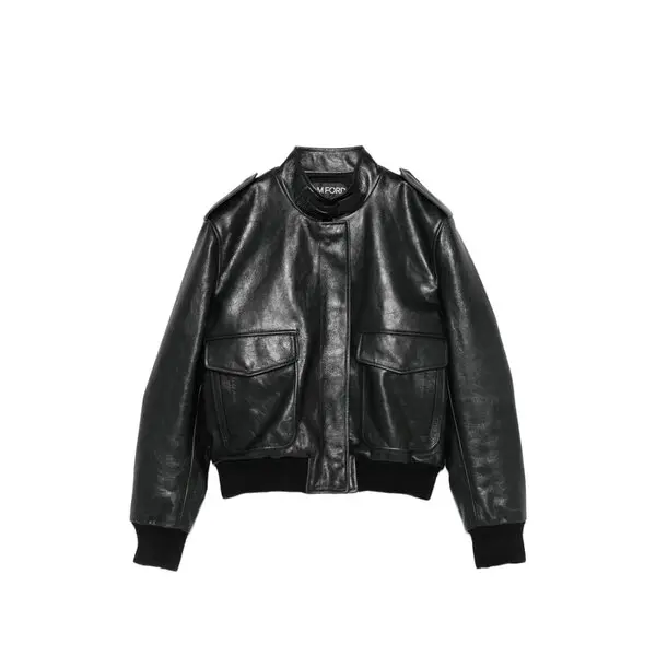 TOM FORD Jackets Leather Jackets - Black