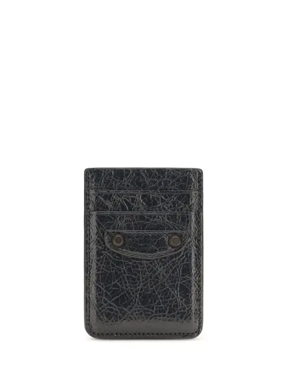 Balenciaga Le City Magnetic Card Holder - Black