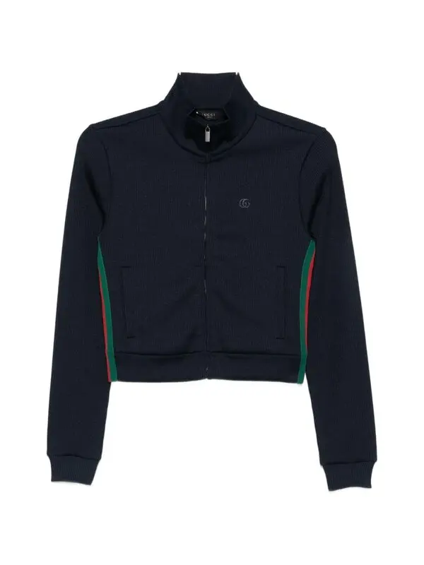 Gucci Web Detail Cotton Blend Sweatshirt - Multicolor