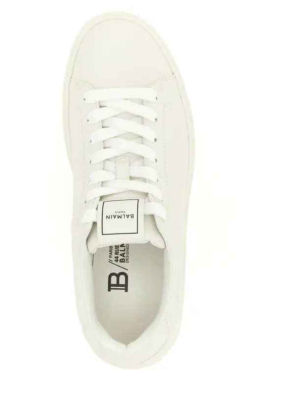 Balmain B-cout Leather Sneakers - White