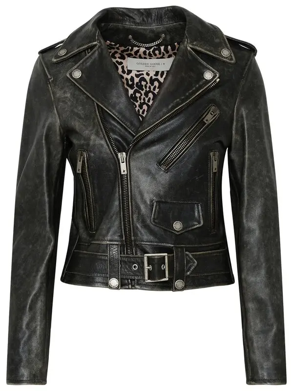 GOLDEN GOOSE Leather Jacket - Black