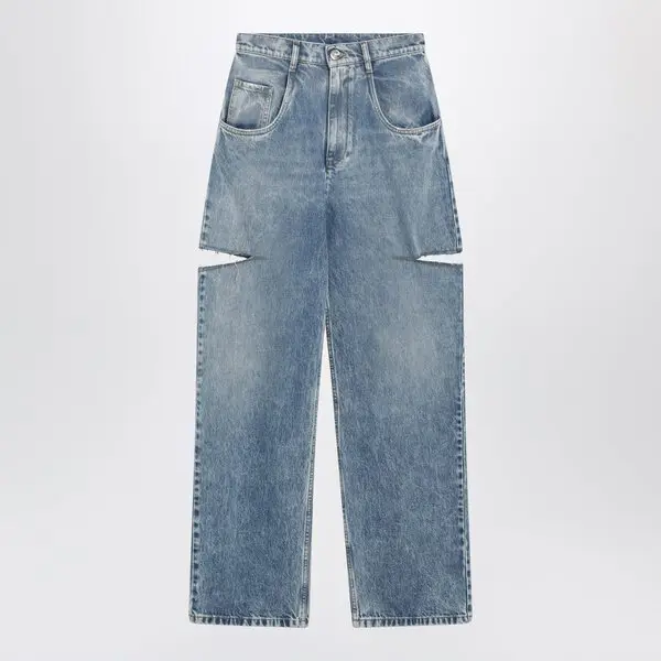 MAISON MARGIELA Wide Leg Denim Trousers - Blue